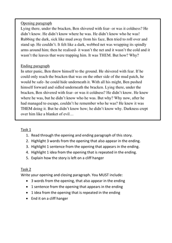 Deconstruct a model short narrative to analyse its cohesive devices ...