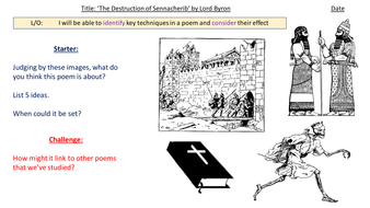 'The Destruction of Sennacherib' by Lord Byron | Teaching Resources