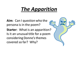The Apparition - John Donne | Teaching Resources