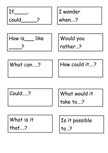 Genius question prompt cards | Teaching Resources