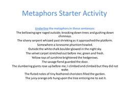 Metaphor starter activity | Teaching Resources