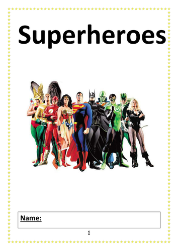 COMPLETE SIX LESSON UNIT SUPERHERO THEME CREATIVE WRITING KS3 ENGLISH ...
