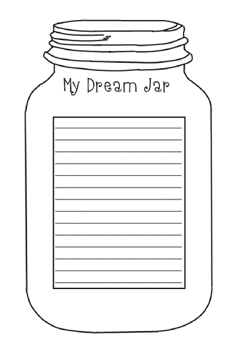 Dream Jar- Writing frame for display | Teaching Resources