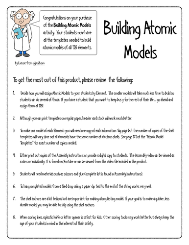 Building Atomic Models | Teaching Resources