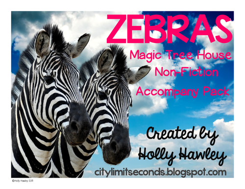 Zebras: A Non-Fiction Magic Tree House Accompany Pack | Teaching Resources