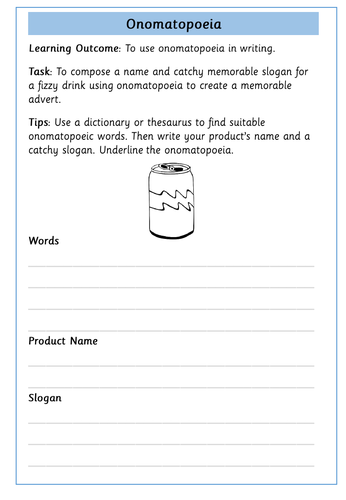 Onomatopoeia Worksheets | Teaching Resources