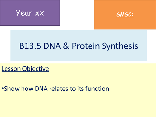 DNA Structure & Protein Synthesis (H) Lesson - AQA GCSE (4.6.1) (B13.5 ...