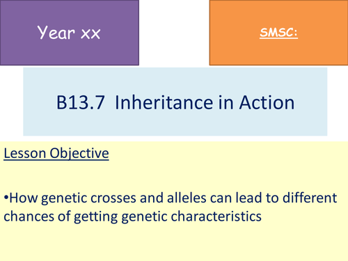 Genetic (Mono-hybrid) Crosses - AQA GCSE (4.6.1) (B13.7 | Teaching ...