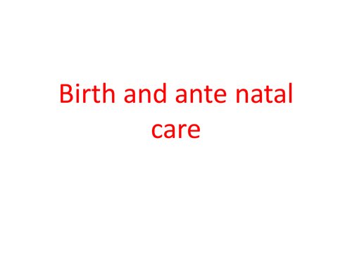 Birth and Ante- Natal Care - IGCSE Biology | Teaching Resources