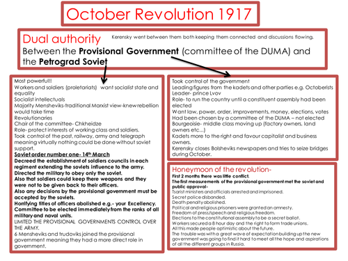Russia- October Revolution | Teaching Resources