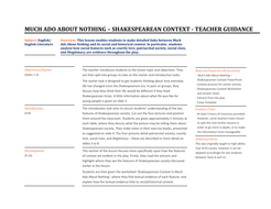 Much Ado About Nothing - Shakespearean Context! | Teaching Resources