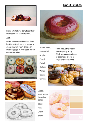 Art sketchbook inspiration and task sheets. | Teaching Resources