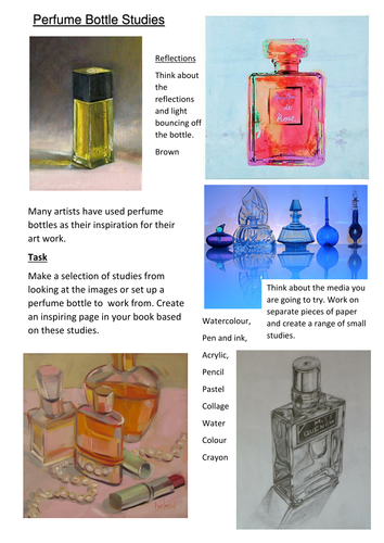 Art sketchbook inspiration and task sheets. | Teaching Resources