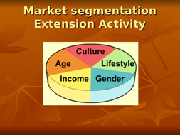 GCSE Market Segmentation Lesson Resources | Teaching Resources
