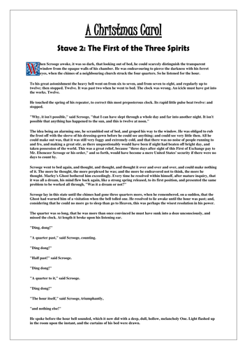 A Christmas Carol: The Ghost of Christmas Past! | Teaching Resources