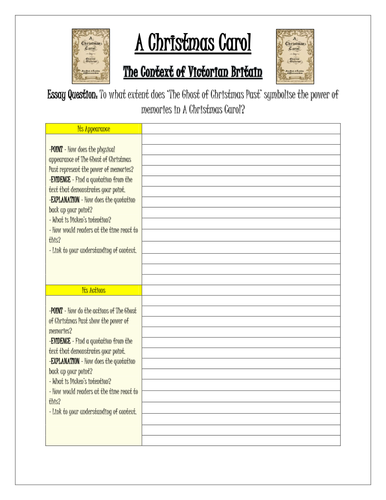 A Christmas Carol: The Ghost of Christmas Past! | Teaching Resources