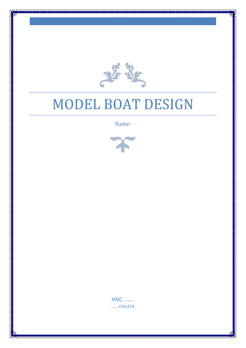 HNC Radio Control Model Boat Ship Design Project AutoCAD | Teaching ...