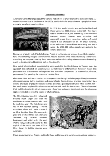 The Birth of the 'Golden Age' of Hollywood | Teaching Resources