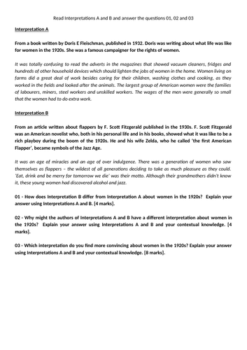 The Age of the Flapper | Teaching Resources