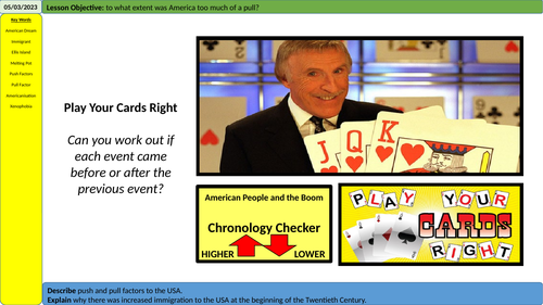 Immigration to the USA: Push and Pull Factors | Teaching Resources