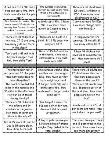 Maths RUCSAC Word Problems Lesson Year 3 | Teaching Resources Maths RUCSAC Word Problems Lesson Year 3 | Teaching Resources