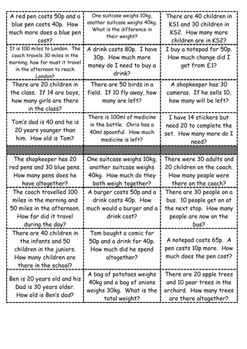 Maths RUCSAC Word Problems Lesson Year 3 | Teaching Resources Maths RUCSAC Word Problems Lesson Year 3 | Teaching Resources