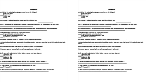The Jim Crow Laws - 'Separate but Equal' | Teaching Resources