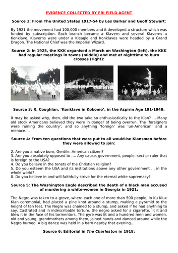 The Rise of the KKK in 1920s America | Teaching Resources