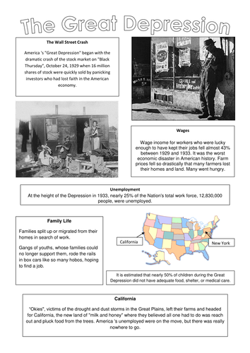 The Great Depression | Teaching Resources
