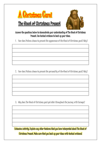 A Christmas Carol: The Ghost of Christmas Present! | Teaching Resources