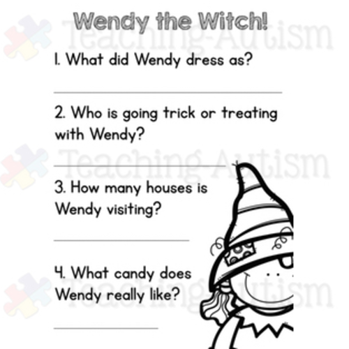 Halloween Comprehension, Literacy Activity | Teaching Resources