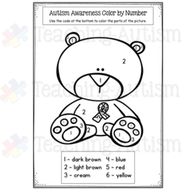 Autism Awareness Colour by Number / Color by Number | Teaching Resources
