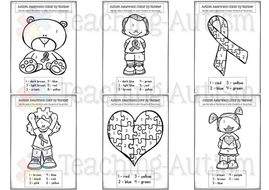 Autism Awareness Colour by Number / Color by Number | Teaching Resources