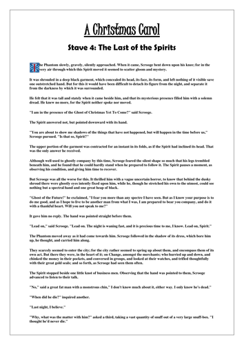 A Christmas Carol: The Ghost of Christmas Yet to Come! | Teaching Resources