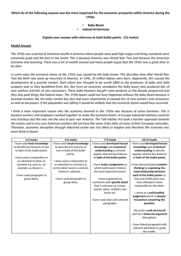 1950s American Prosperity | Teaching Resources