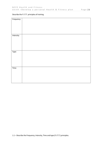 NCFE Health and fitness unit workbooks | Teaching Resources