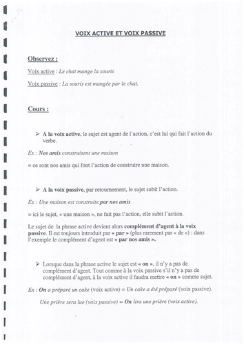 Active and passive voice in French (Voix active et voix passive ...