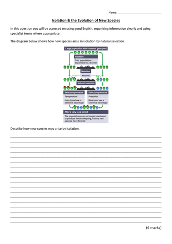 A Level Biology Causes of Variation Lesson & Activities | Teaching ...
