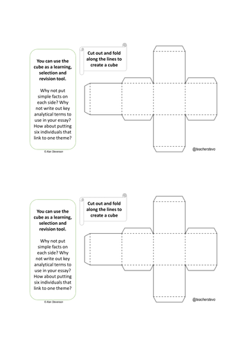 American West Key Terms Revision Cube | Teaching Resources