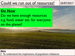 Depleting Resources | Teaching Resources