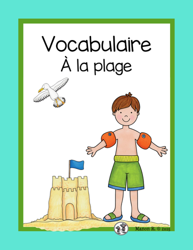 Vocabulaire à la plage (On the Beach Vocabulary) | Teaching Resources
