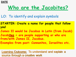 Jacobite Introduction & Symbolism Lesson (Rebellion) | Teaching Resources