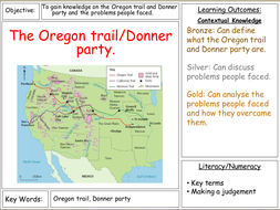 American West - Oregon Trail/Donner Party. | Teaching Resources