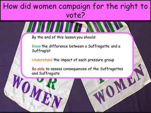 How did women campaign for the right to vote? (Women’s Suffrage ...