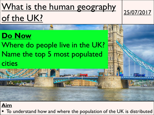 Human Geography of the UK | Teaching Resources