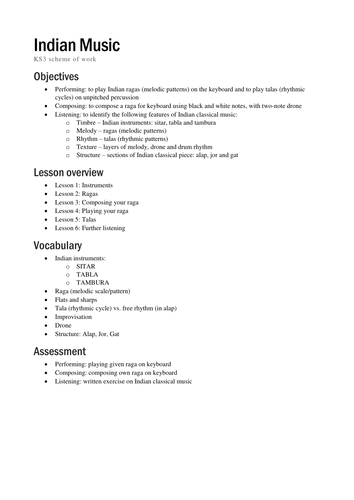 Indian Music | Teaching Resources