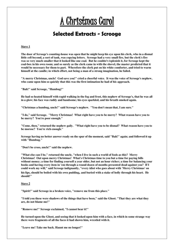 A Christmas Carol: The Development of Scrooge! | Teaching Resources