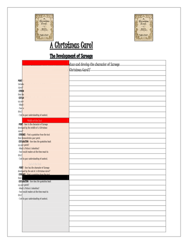 A Christmas Carol: The Development of Scrooge! | Teaching Resources
