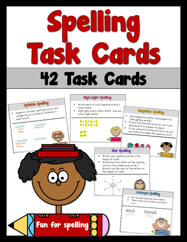 Spelling Task Cards | Teaching Resources