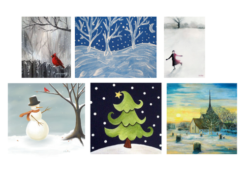 WInter Scene Polystyrene Block Printing | Teaching Resources